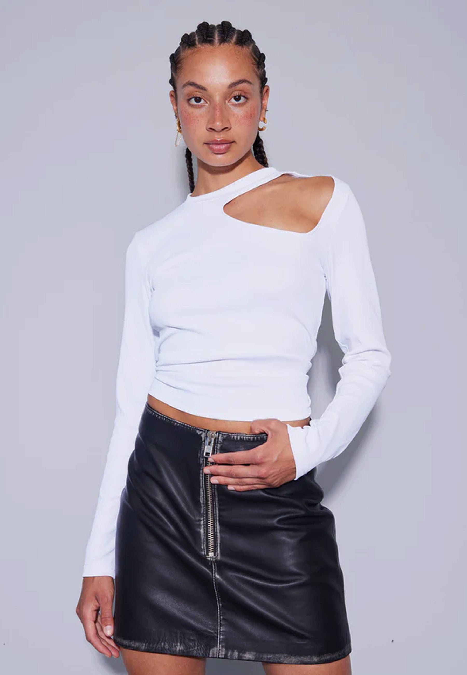 Oval Square | Buy Party Cut-out Blouse - White online | Good As Gold NZ