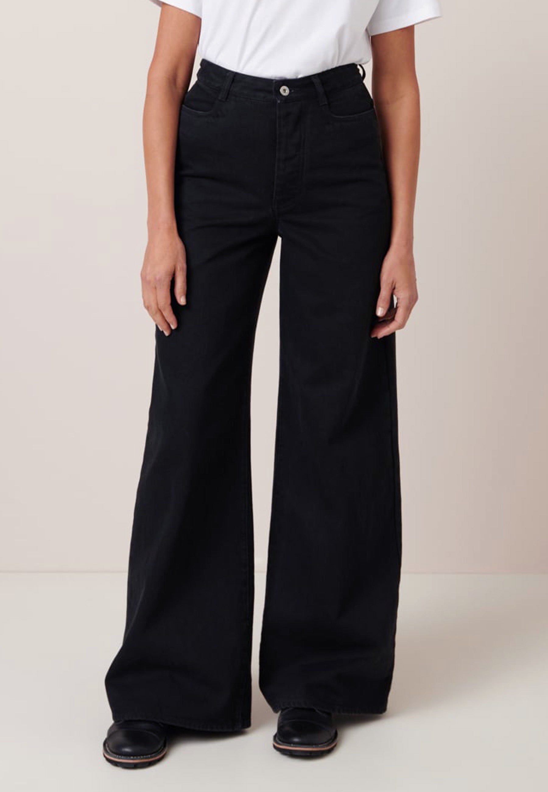 Kowtow | Buy High Puddle Jeans - Black Denim online | Good As Gold, NZ
