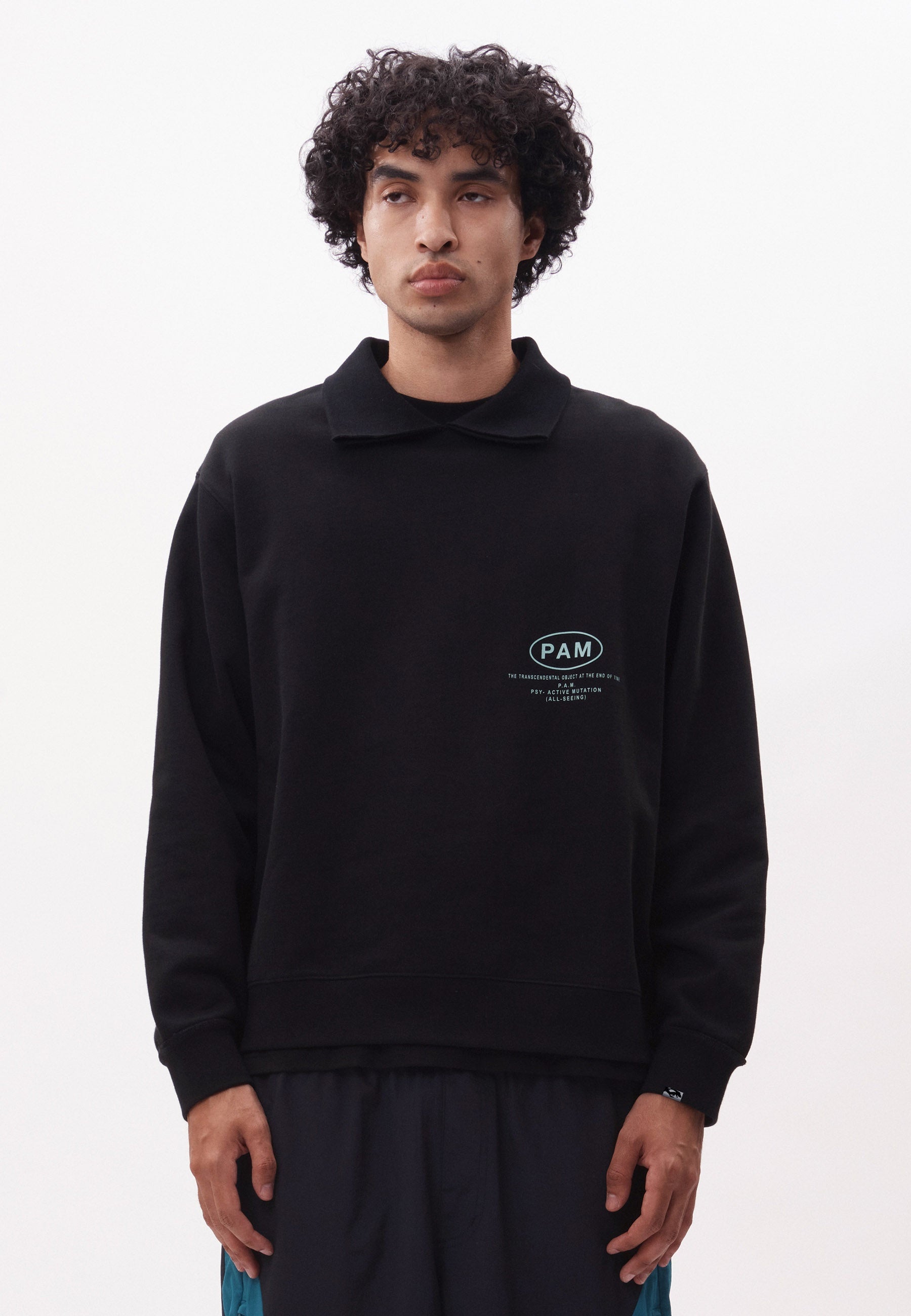 P.A.M Perks And Mini | Buy Between Chaos Collared Sweat - Black online ...