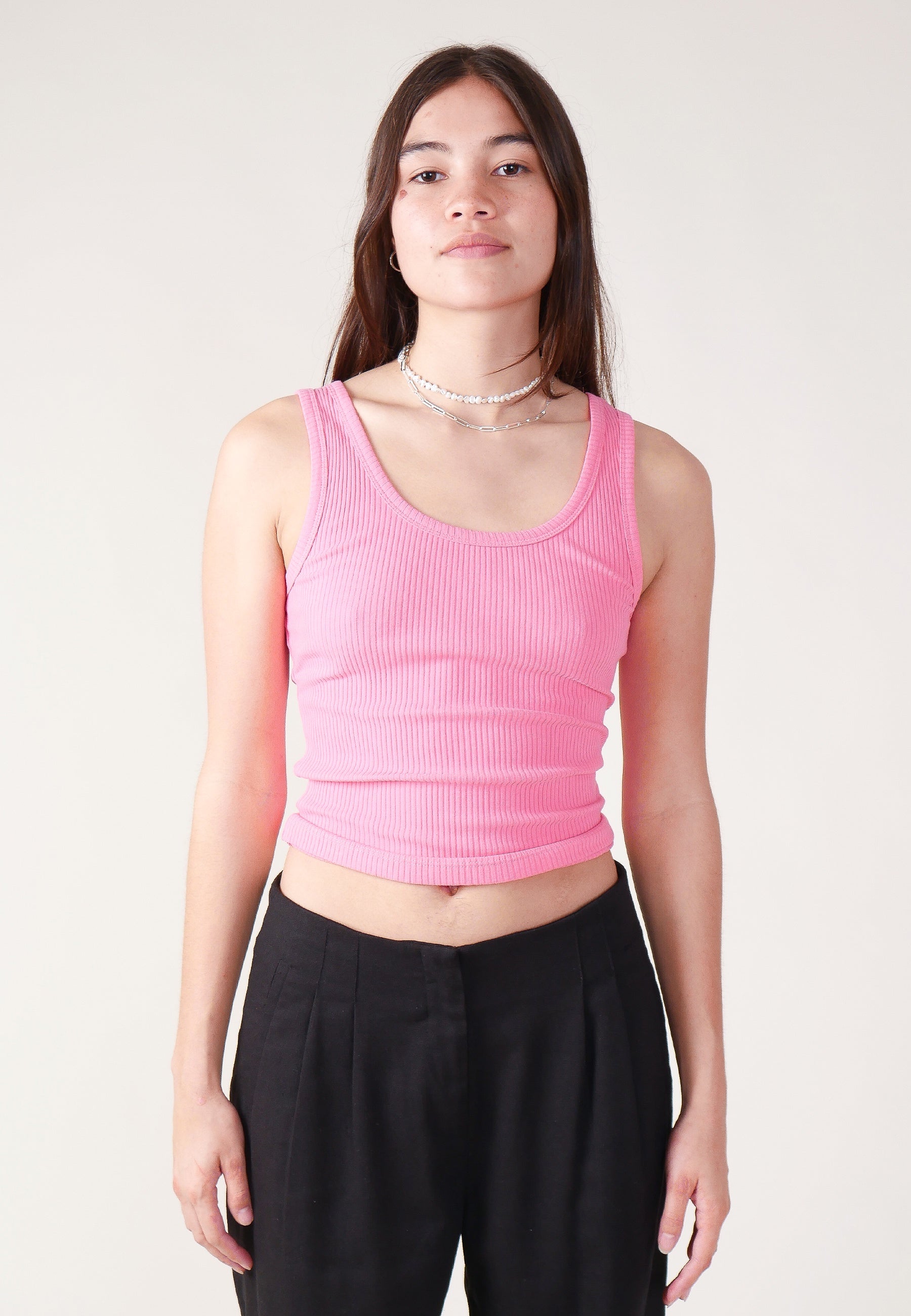 Rollas | Buy Classic Rib Tank - Pink online | Good As Gold, NZ