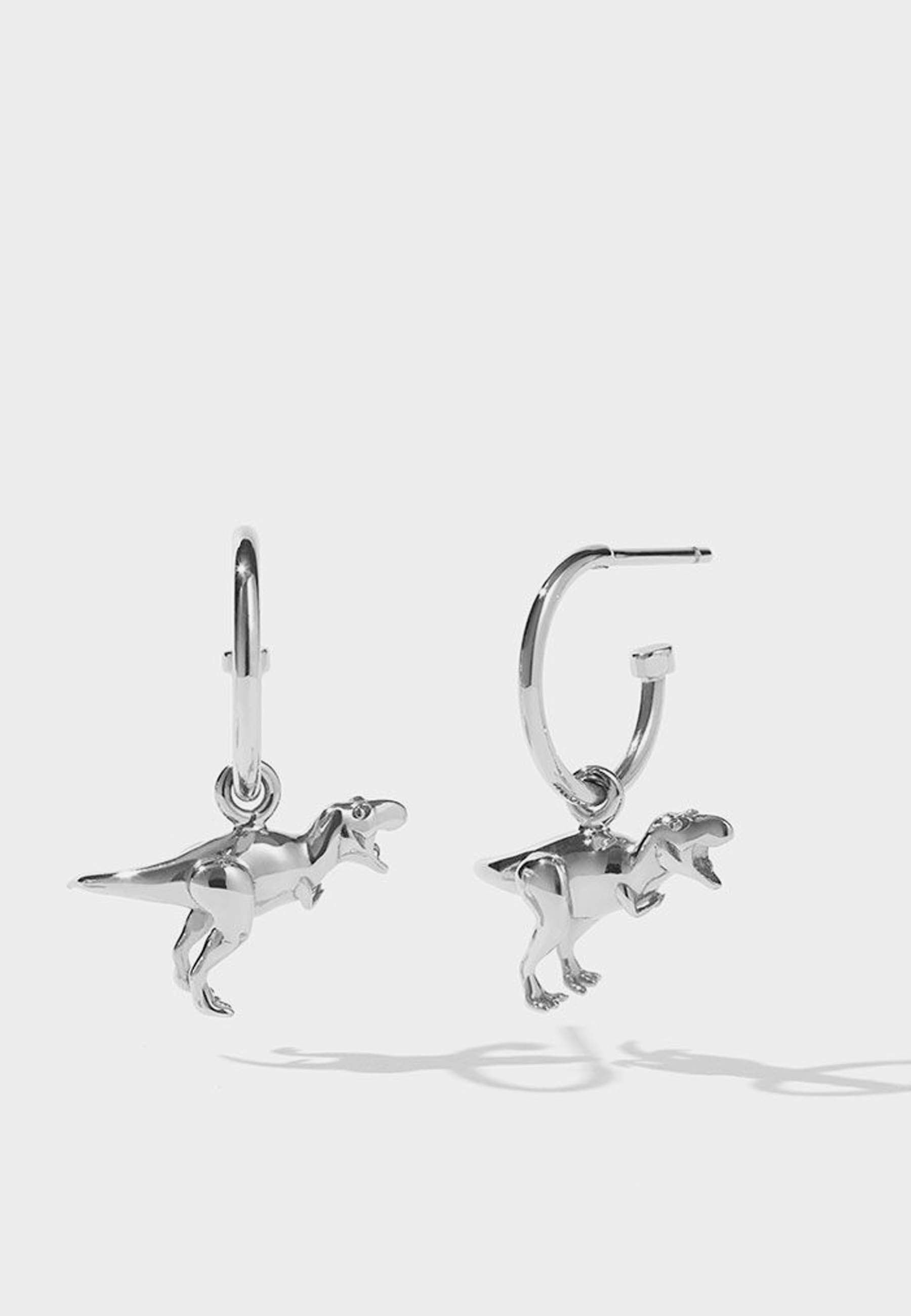 Meadowlark | Buy Dinosaur Signature Hoops - silver online | Good As ...