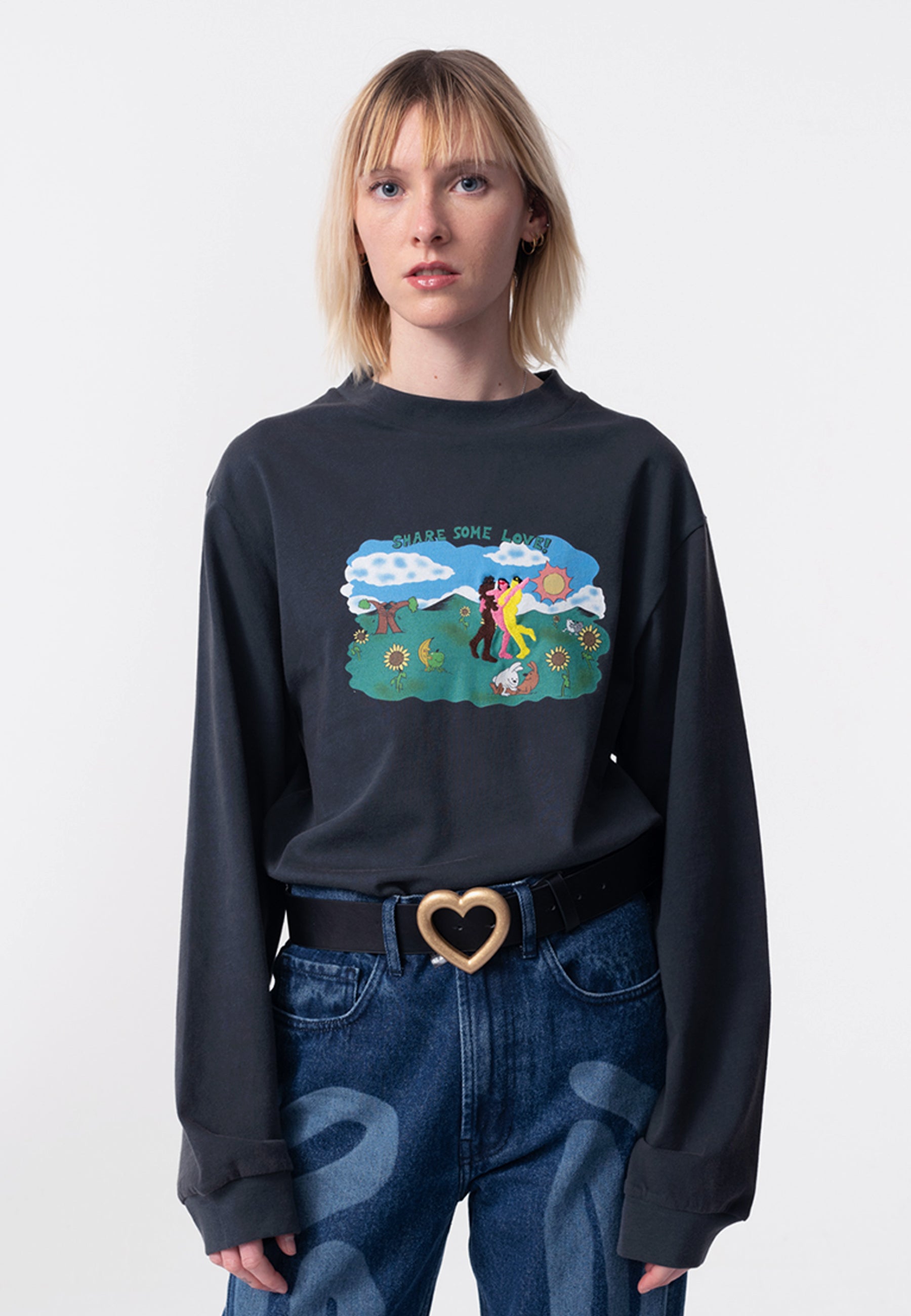 Carne Bollente | Buy Share Some Love T-Shirt - Washed Black online ...